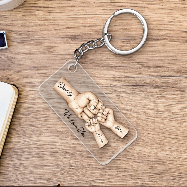 Father Keychain - Etsy