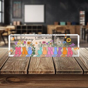 Teacher Desk Name Plate, Name Plate for Desk Gift for Teacher, Back to ...