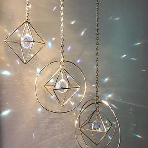 Sacred Geometric Suncatcher/rainbow Prism/prism Suncatcher/window Sun ...