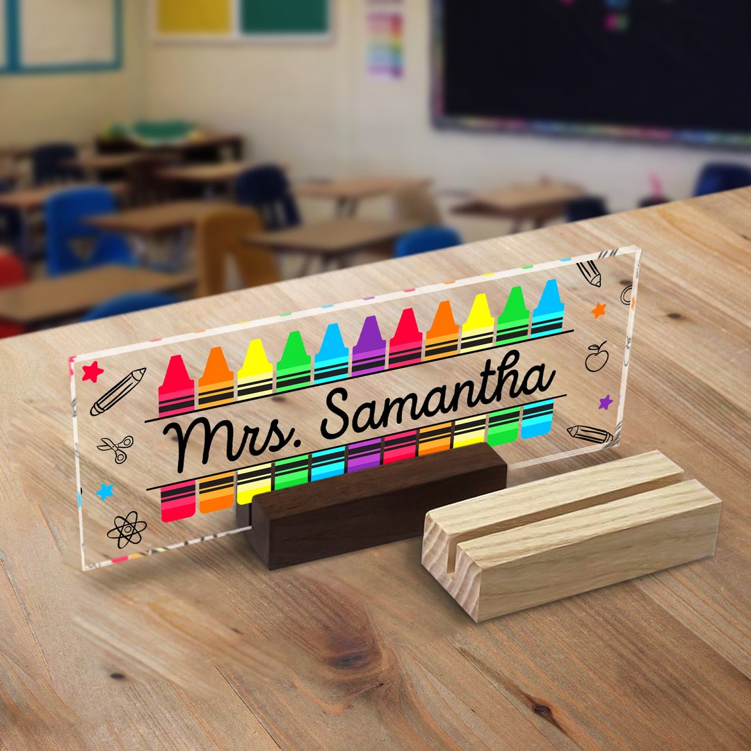 Custom Teacher Sign, Teacher Desk Sign, Teacher Name Plate for Desk ...