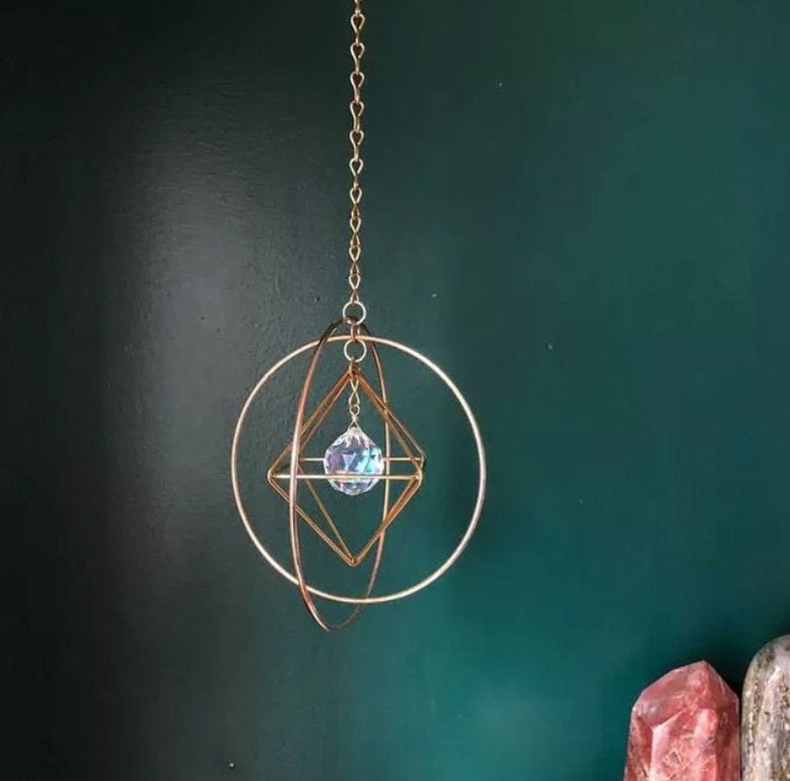 Sacred Geometric Suncatcher/rainbow Prism/prism - Etsy