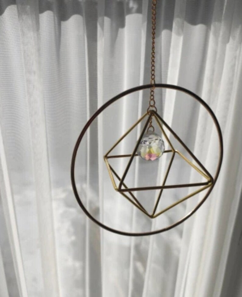 Sacred Geometric Suncatcher/rainbow Prism/prism - Etsy