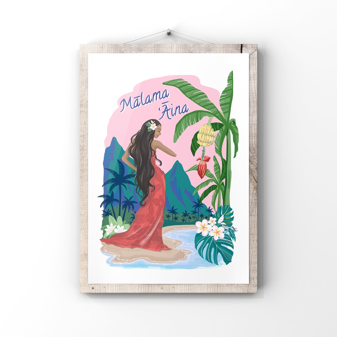 Malama Aina Hula Art Print 8.5 X 11 Card Stock Print - Etsy