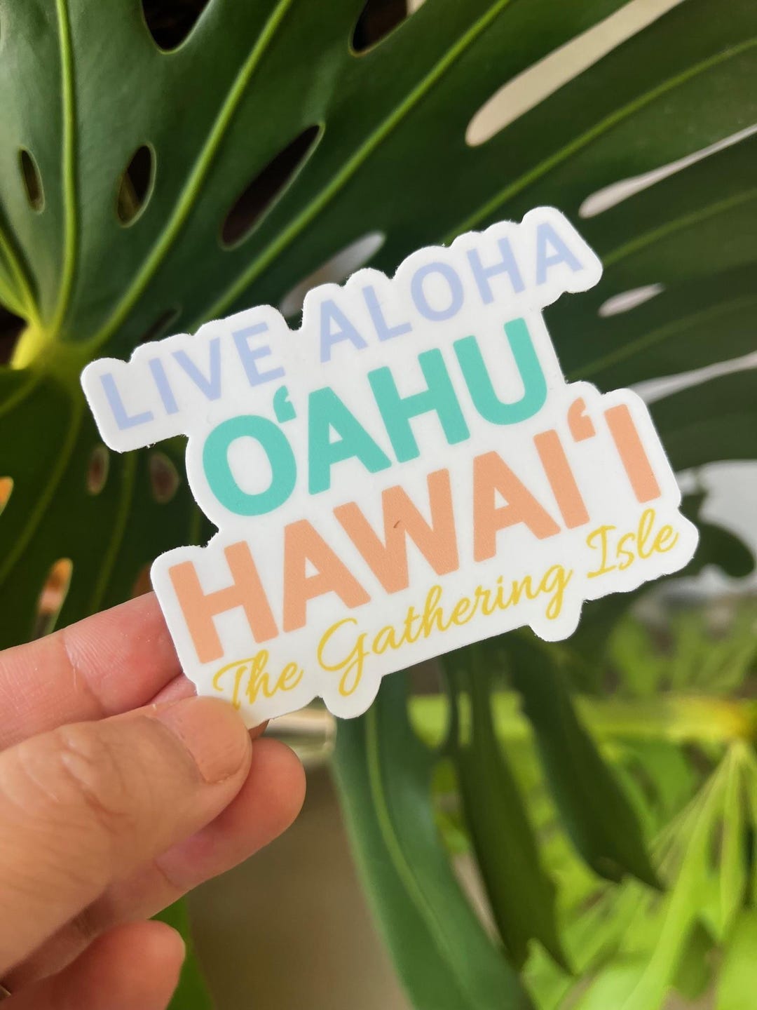Live Aloha Sticker - Oahu, Hawaii - Etsy