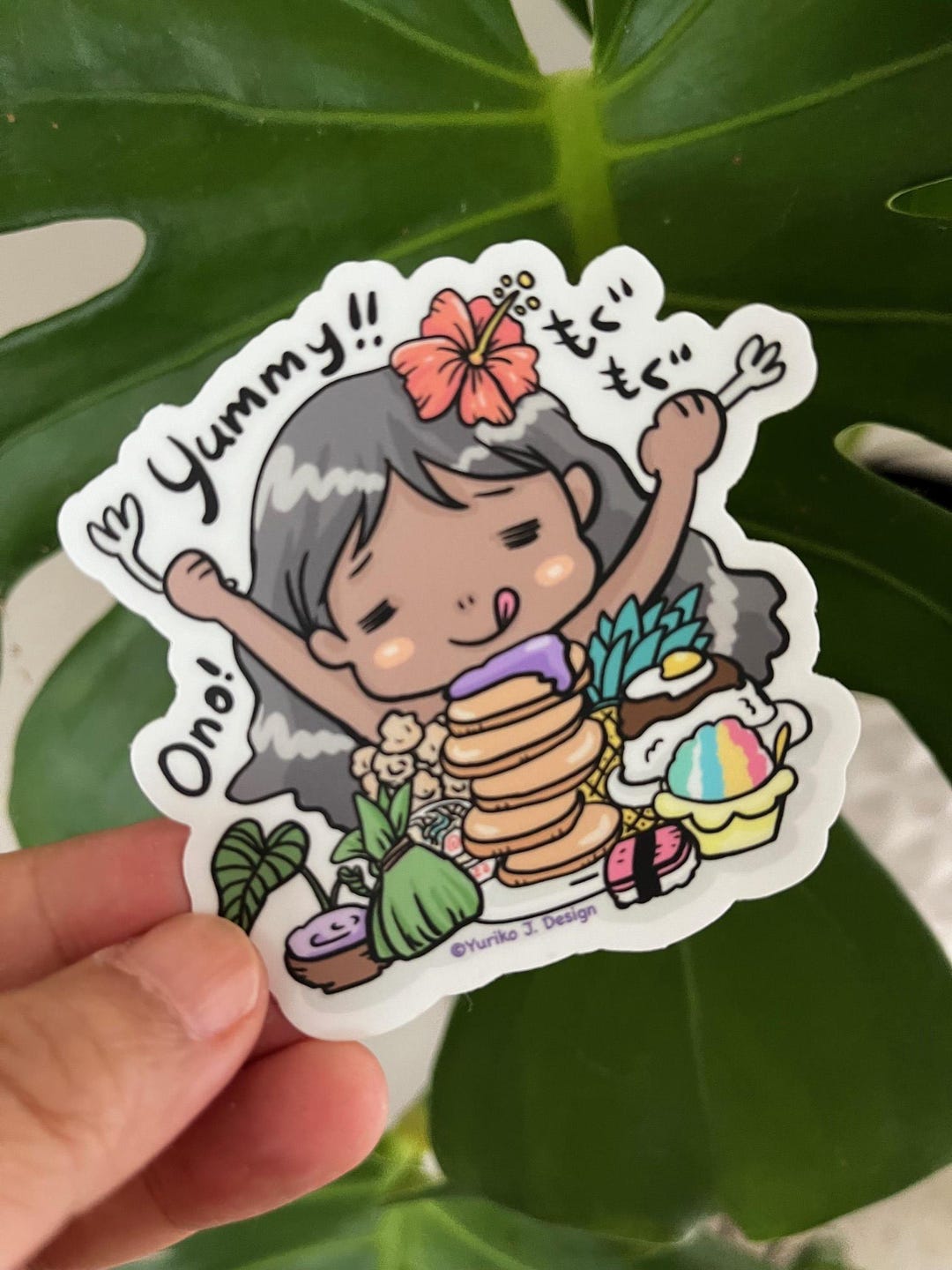 Ono! Yummy! Hawaii Anime Style Cute Sticker - Etsy