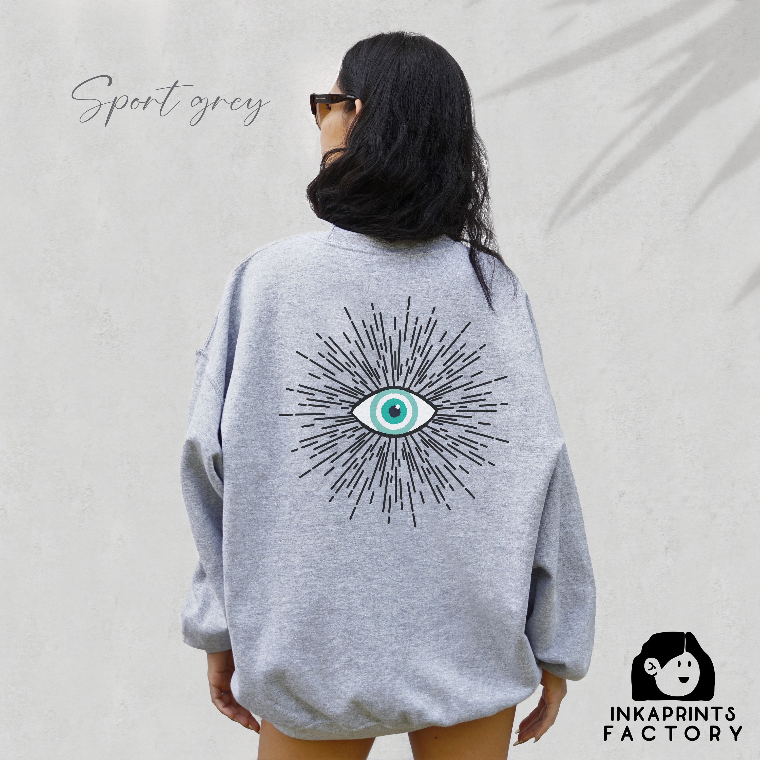 Evil Eye Sweat Evil Eye Crewneck Evil Eye Sweats Third Eye Hoodie Hamsa ...