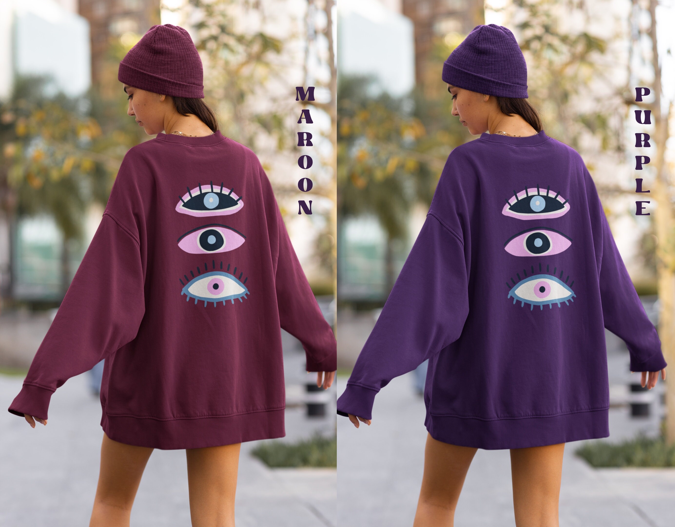 Evil Eye Sweats, Evil Eye Crewneck, Third Eye Hoodie, Hamsa Sweatshirt ...