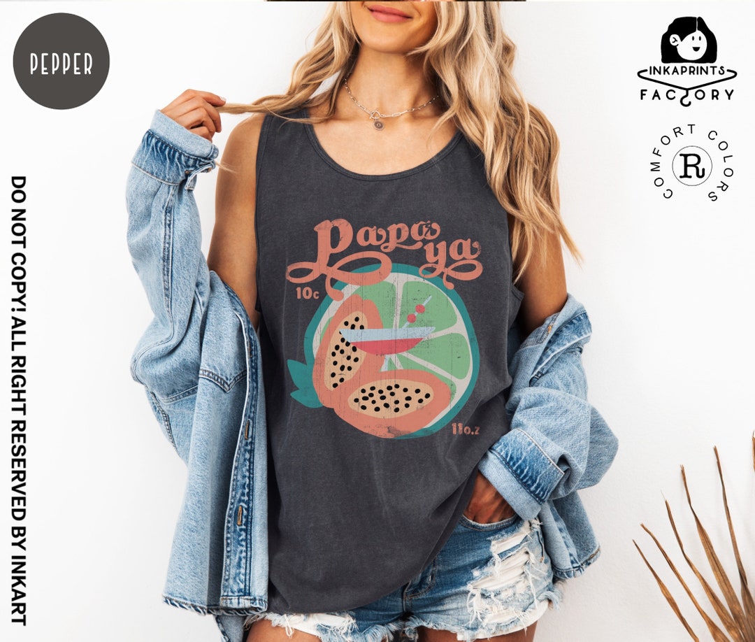 Papaya Shirt Papaya Tshirt Cute Summer Tank Top Comfort Colors Tank ...