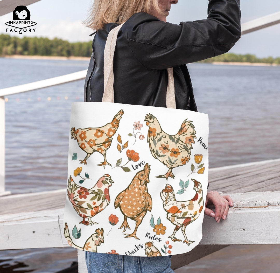 Chicken Tote Bag Chicken Bag Chicken Gift Bag Cute Chicken Gift Funny ...