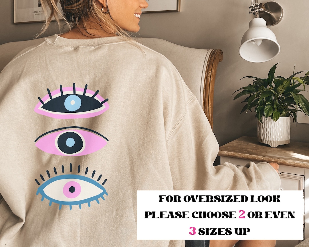 Evil Eye Sweats, Evil Eye Crewneck, Third Eye Hoodie, Hamsa Sweatshirt ...