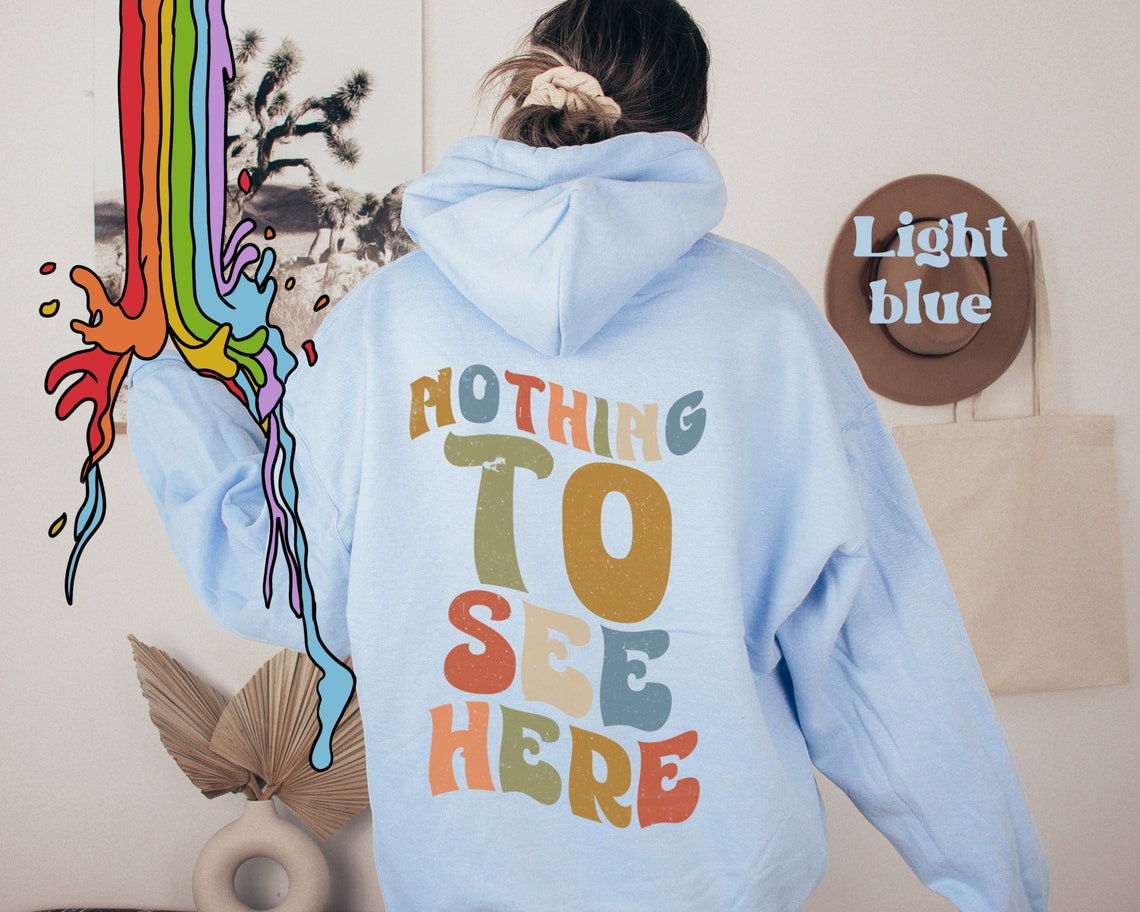 Retro Text Hoodie Words on Back Hoodie Trendy Hoodie Retro - Etsy