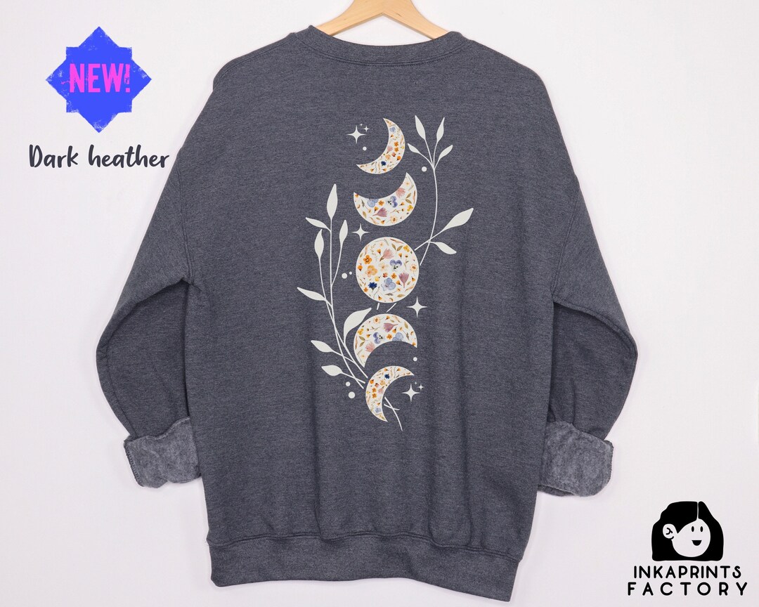Celestial Sweat 5XL Sweatshirt New Trend Sweat Moon Phases Sweatshirt ...