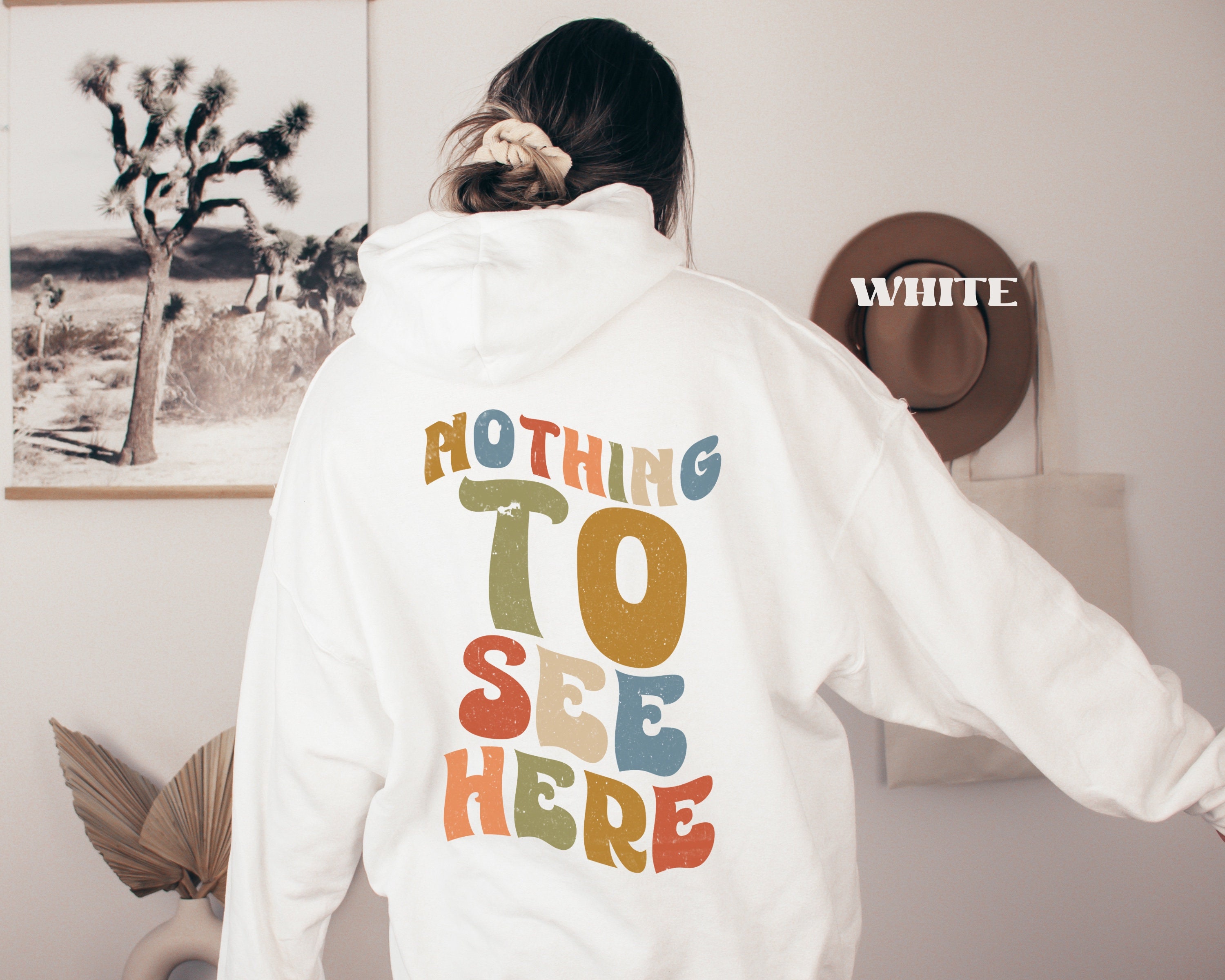 Retro Text Hoodie Words on Back Hoodie Trendy Hoodie Retro - Etsy