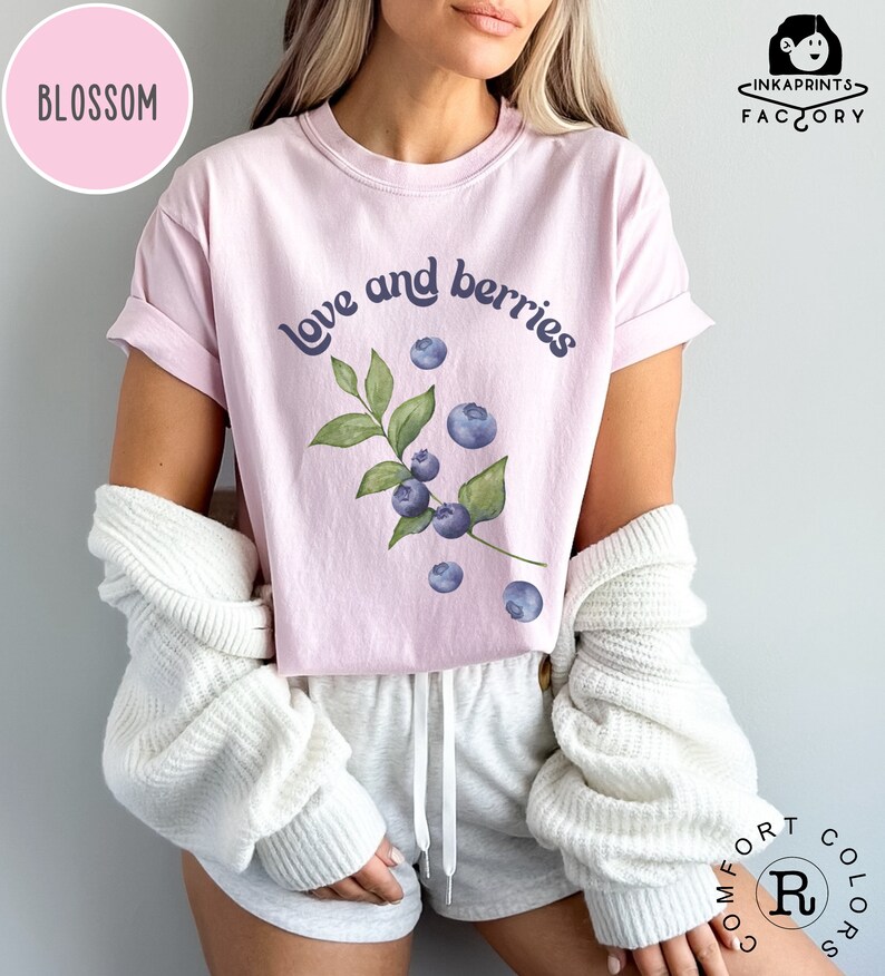 Blueberry Tshirt Berry Tshirt Fruit Print Tshirt Halle Berry Shirt ...