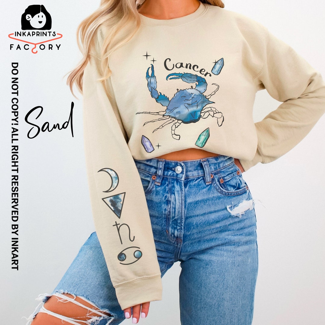 Cancer Sweatshirt Cancer Zodiac Shirt Aesthetic Sweats Custom Zodiac ...