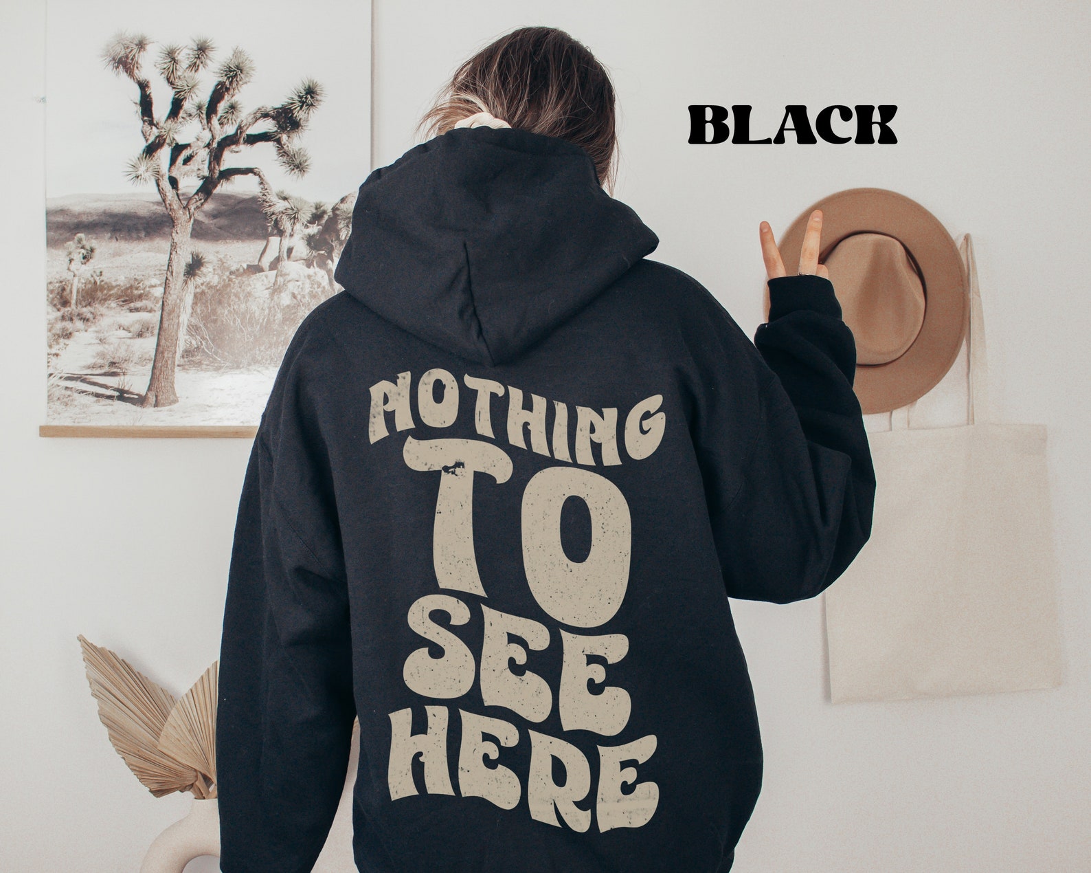 Retro Text Hoodie Words on Back Hoodie Trendy Hoodie Retro - Etsy