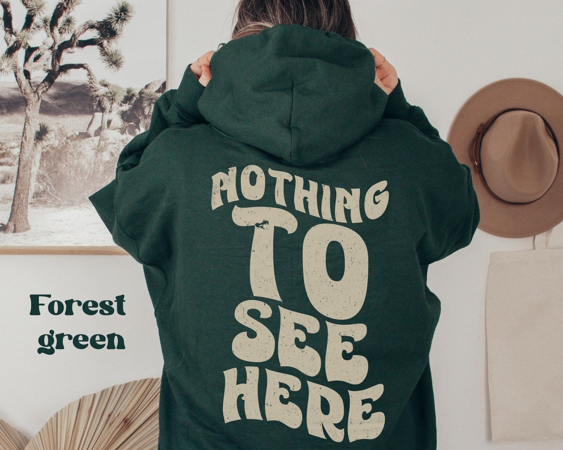 Retro Text Hoodie Words on Back Hoodie Trendy Hoodie Retro - Etsy