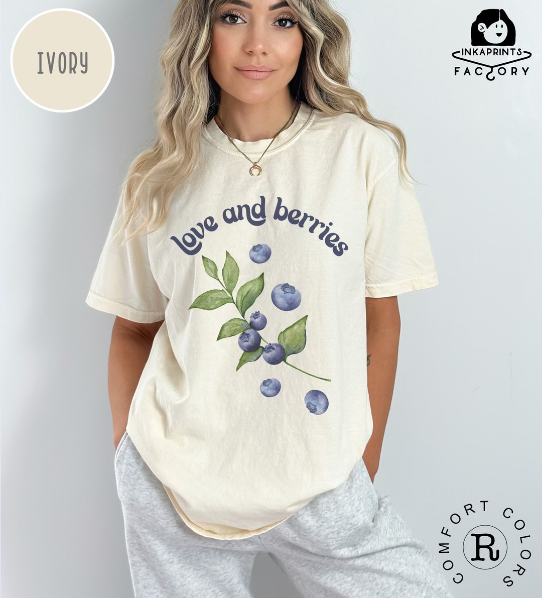 Blueberry Tshirt Berry Tshirt Fruit Print Tshirt Halle Berry Shirt ...