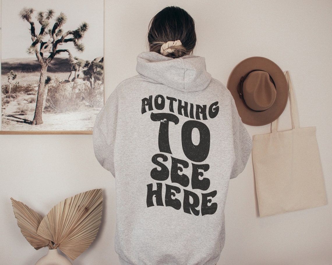 Retro Text Hoodie Words on Back Hoodie Trendy Hoodie Retro - Etsy