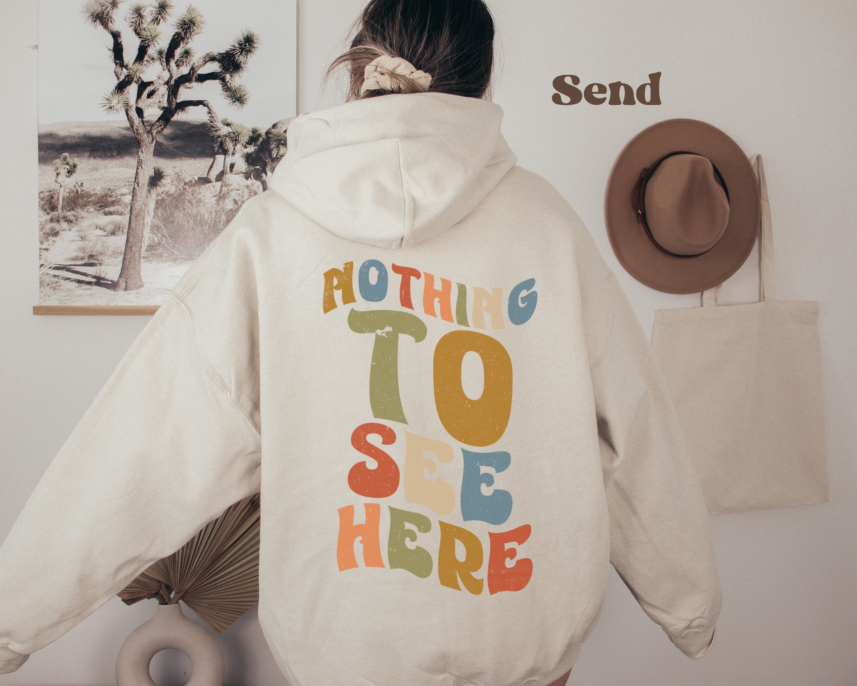 Retro Text Hoodie, Words on Back Hoodie, Trendy Hoodie, Retro Hoodie ...