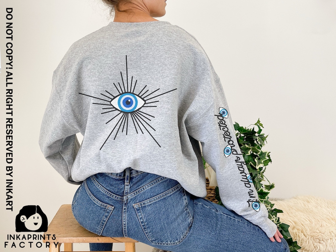 Evil Eye Sweat Evil Eye Crewneck Evil Eye Sweats Third Eye Hoodie Hamsa ...