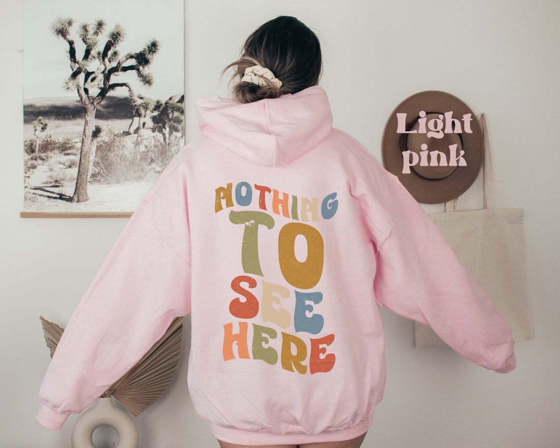 Retro Text Hoodie Words on Back Hoodie Trendy Hoodie Retro - Etsy