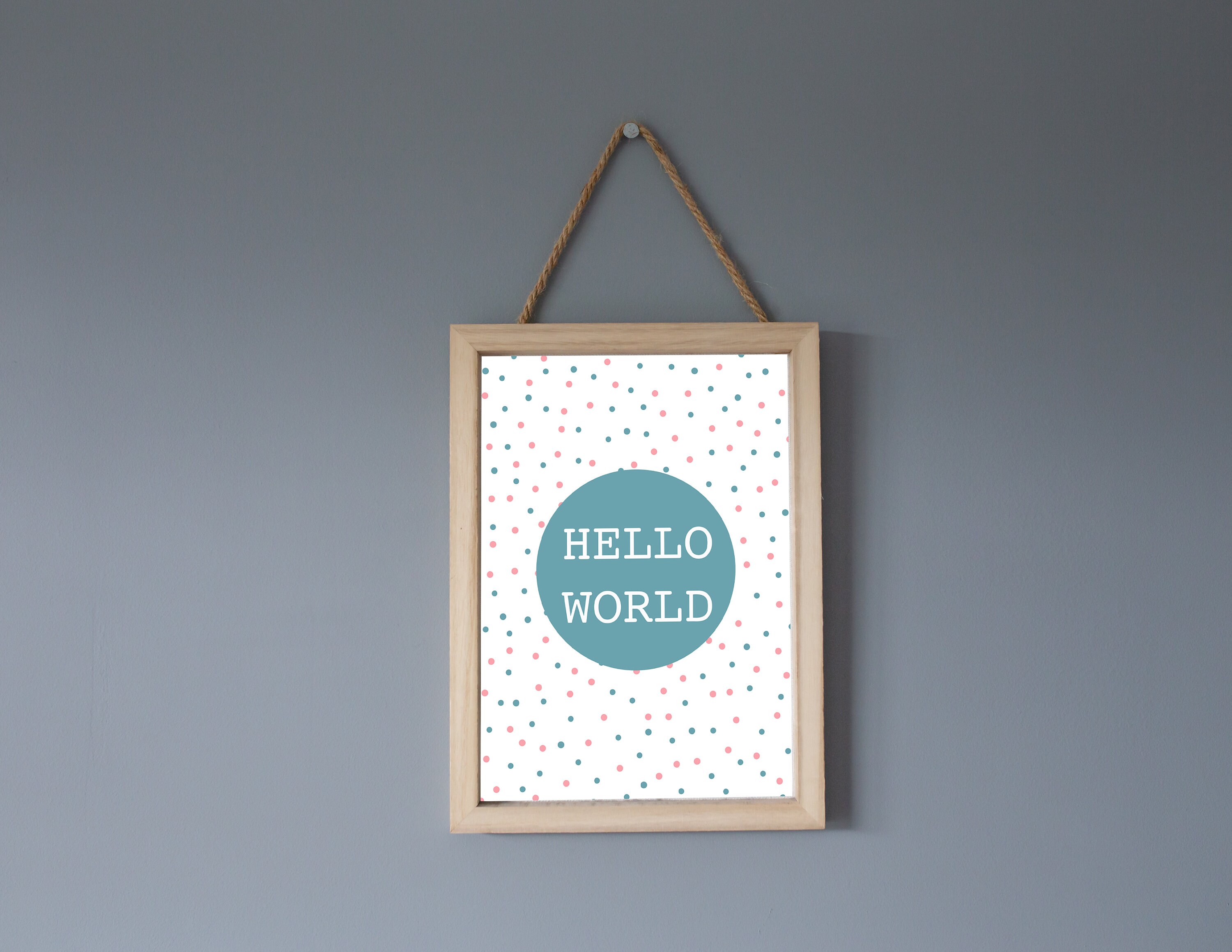 Hello World, Digital Download, Printable, Wall Art, Wall Decor, Digital ...