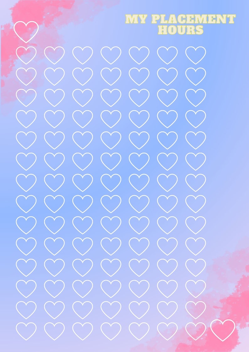 Trainee Counsellor 100 Placement Hours Tracker, Milestone Tracker ...