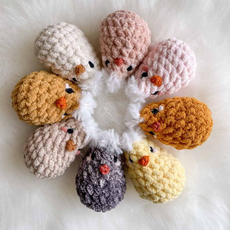 Crocheted Chick Plushie Crochet Chicken Chick Pocket Plush - Etsy