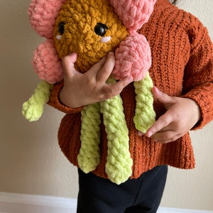 CUSTOM Crocheted Flower Lovey Groovy Flower Plush Crochet Flower ...
