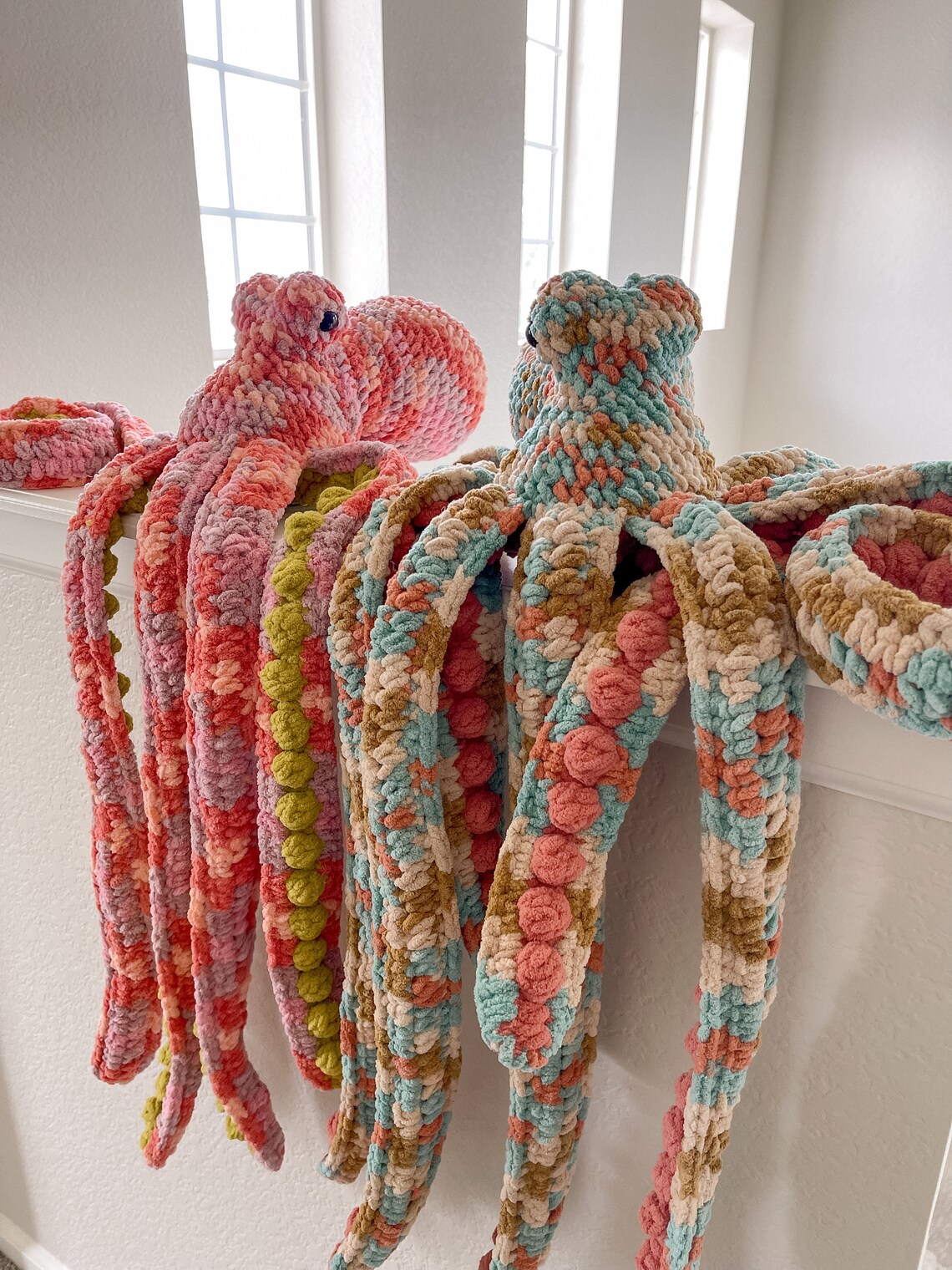 Custom Crocheted Giant Octopus Plush | Sea Creature Nursery Decor - Etsy