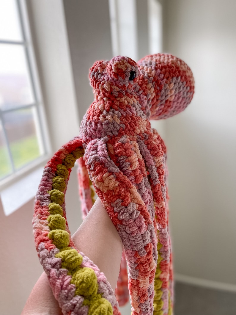 Custom Crocheted Giant Octopus Plush | Sea Creature Nursery Decor - Etsy