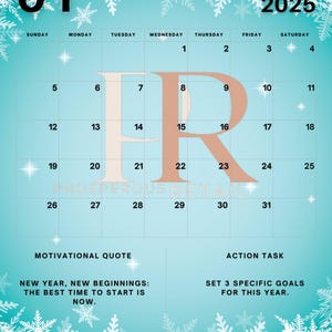 Motivational 2025 Printable Calendar Monthly Planner With Inspirational ...