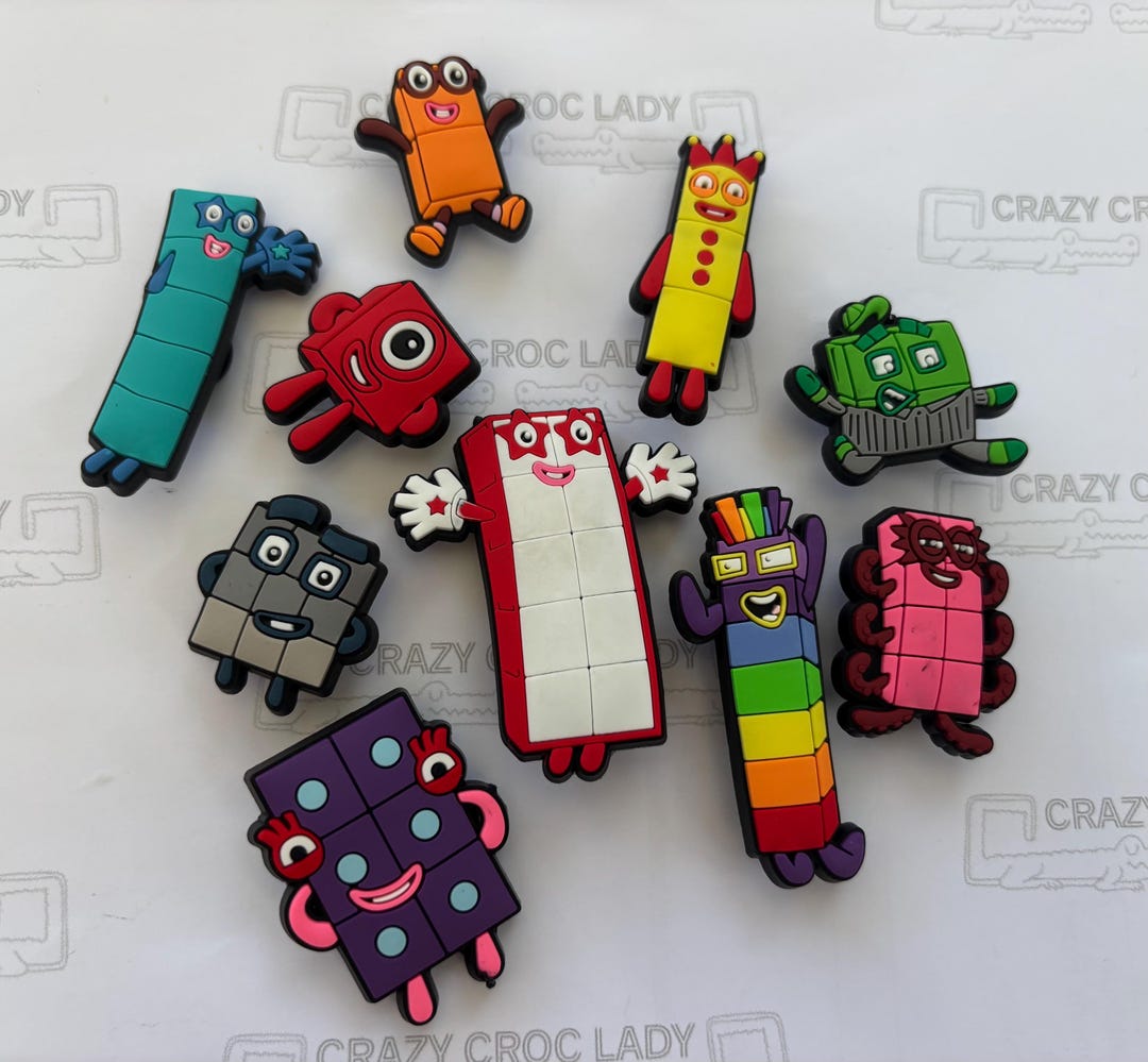 Croc Charm Numberblocks Number Blocks Jibbit - Etsy UK