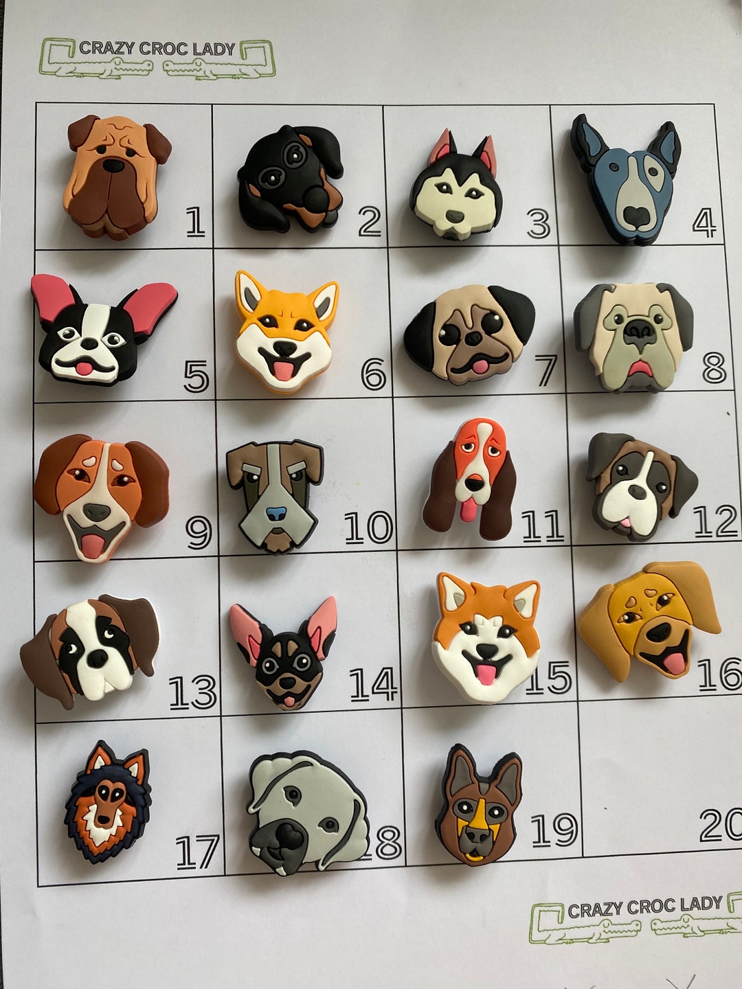 Croc Charm Dog Breeds Jibbit Corgy French Bulldog Pug - Etsy UK