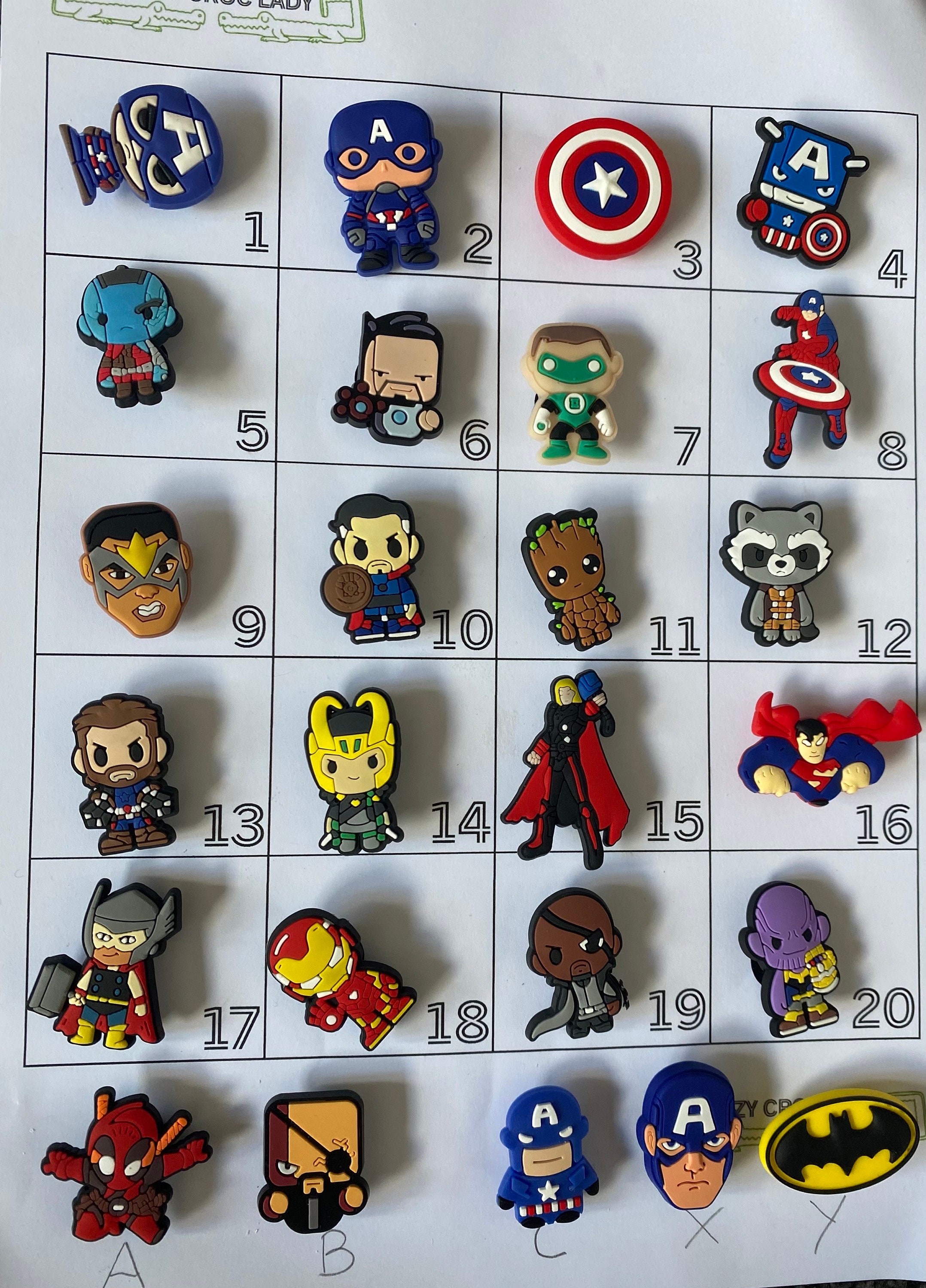 Croc Charm Marvel DC Superheroes Jibbit Spiderman Batman - Etsy UK