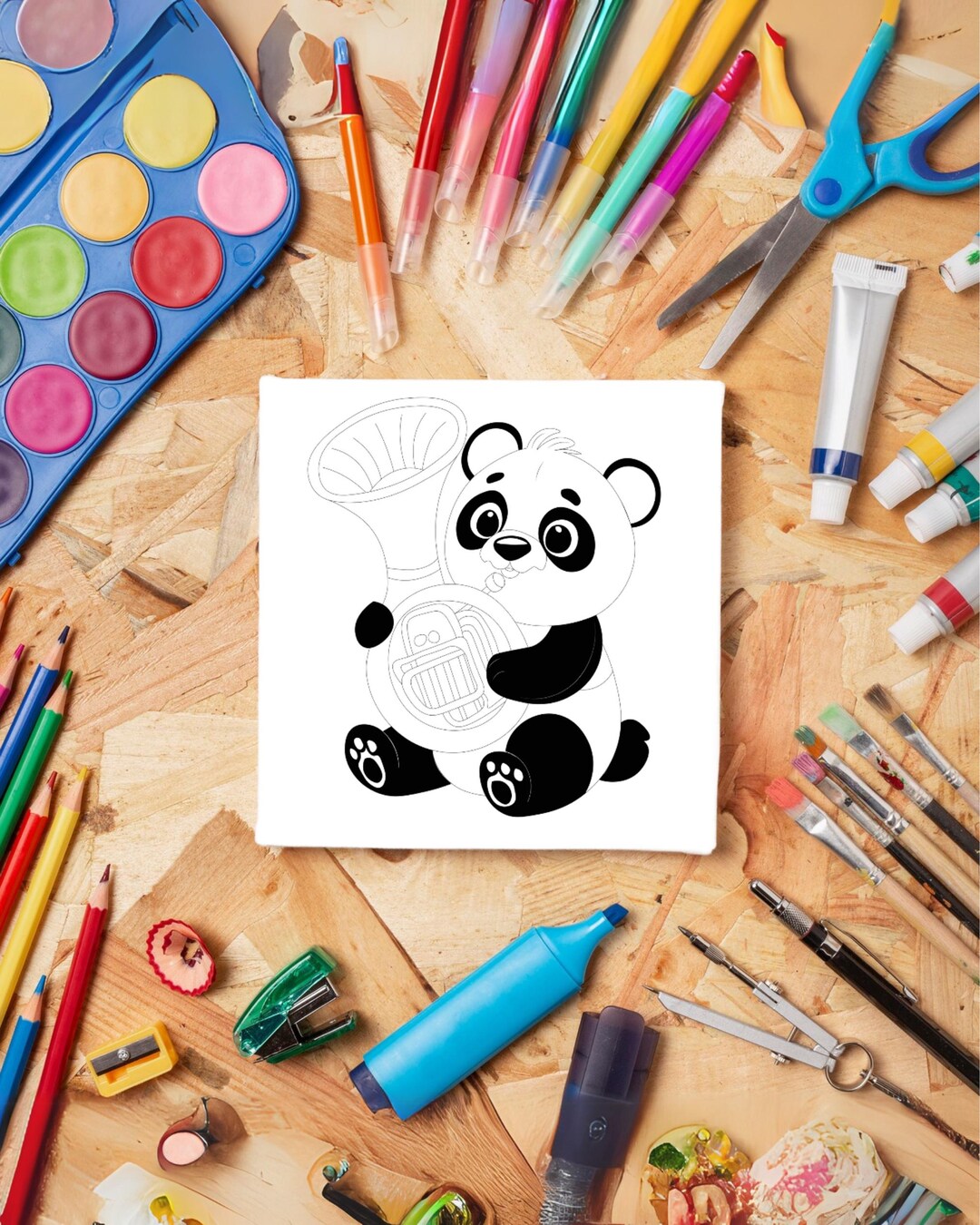 Tuba-playing Panda | Interactive Coloring Page Story | Parent-child ...