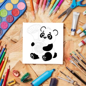 Tuba-playing Panda | Interactive Coloring Page Story | Parent-child ...