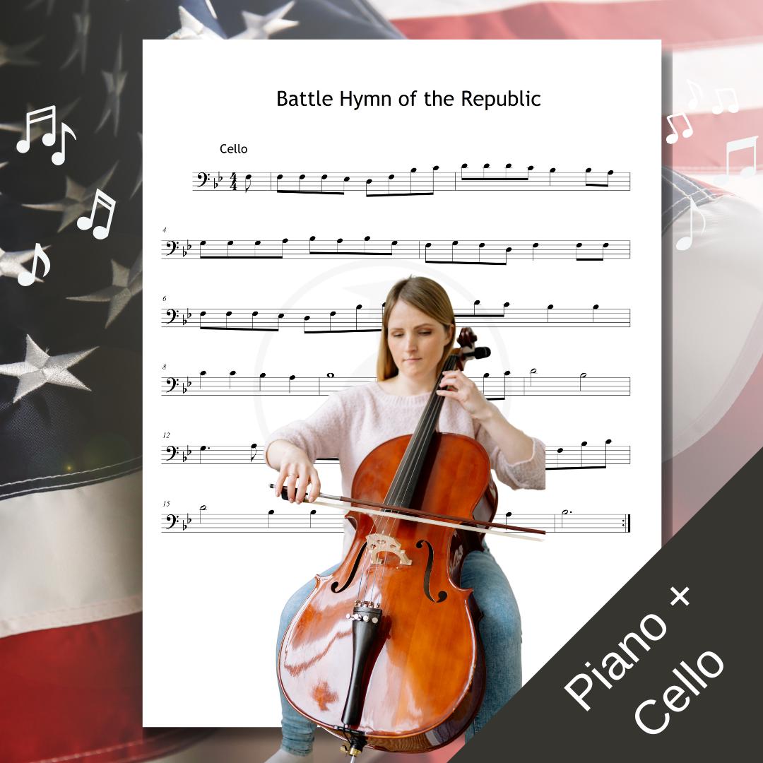 Battle Hymn of the Republic – Printable Patriotic Sheet Music for Piano ...