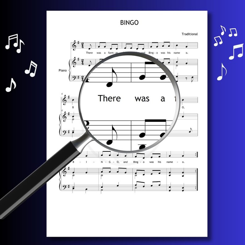 Bingo - American Folk Song Sheet Music | Piano + Voice + Instrument ...