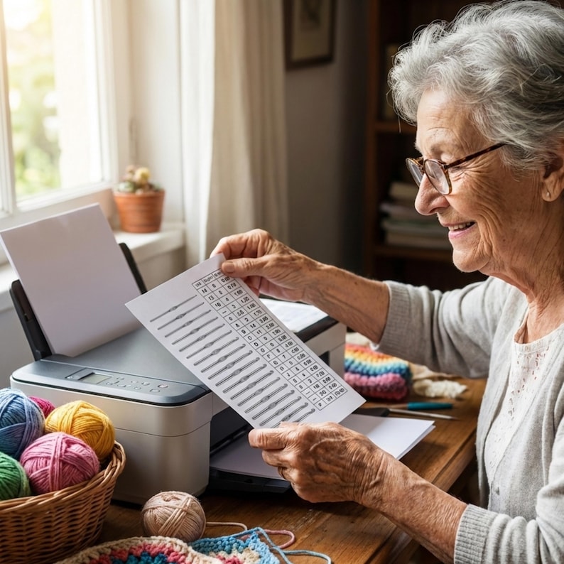 Crochet Hook Size Conversion Chart – US UK and Metric Guide | Printable ...