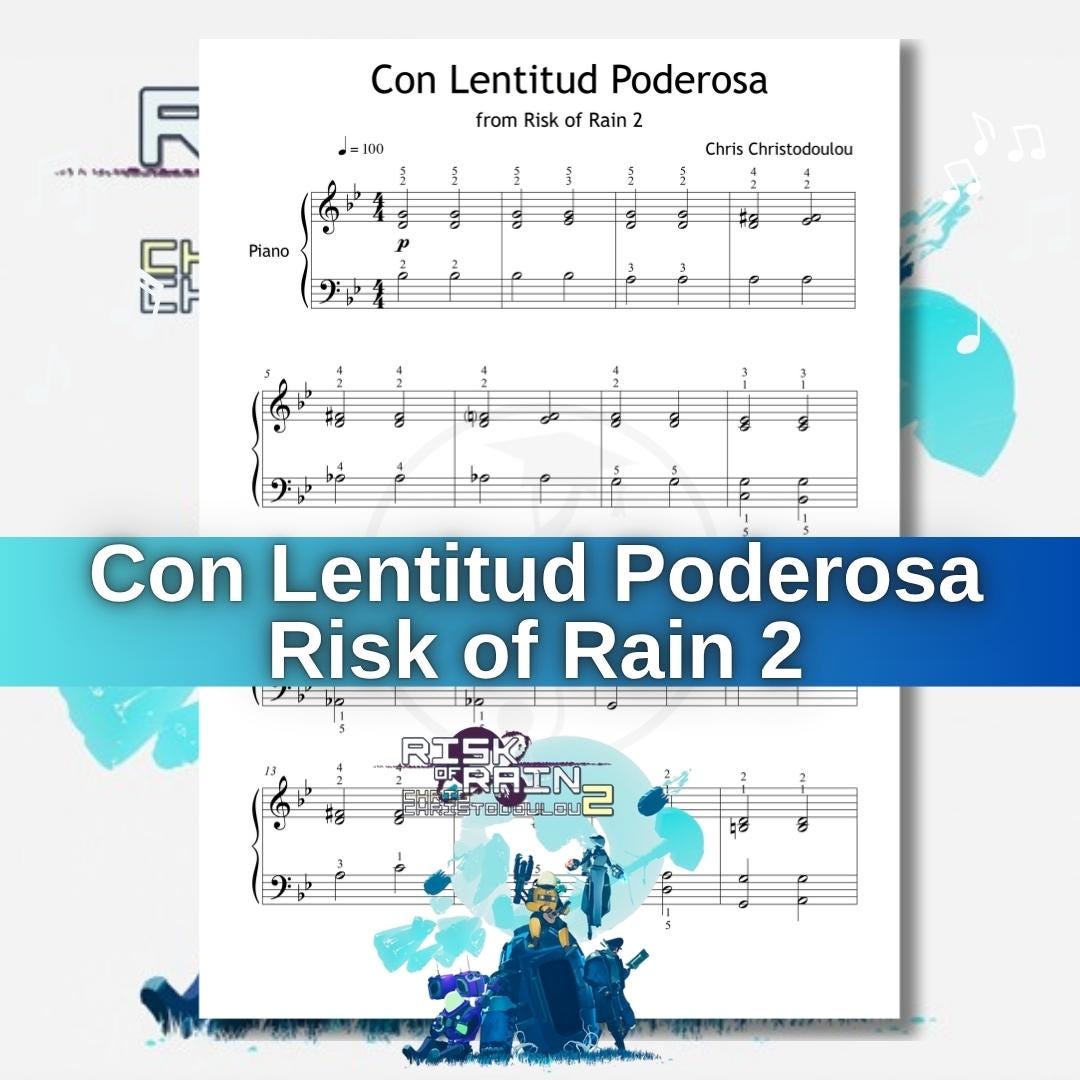 Con Lentitud Poderosa - Game Piano Sheet Music for Beginners - Note ...