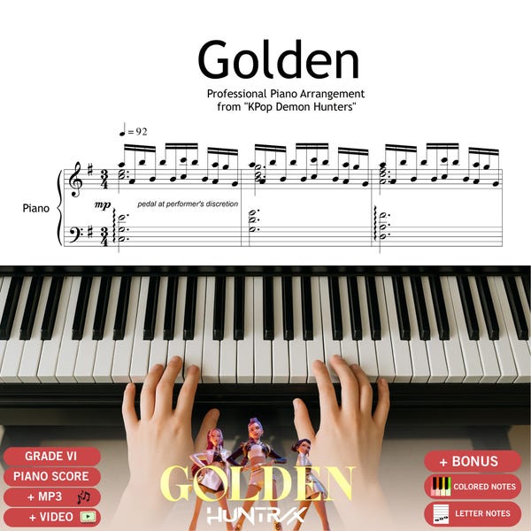 Golden Kpop Demon Hunter Alto Sax Music Sheet - Etsy Canada