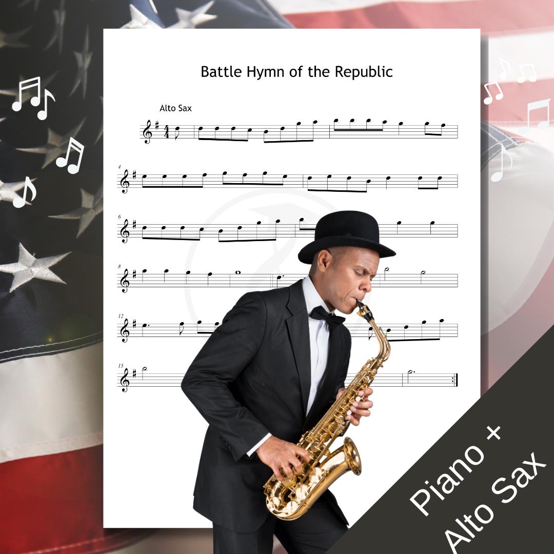 Battle Hymn of the Republic – Printable Patriotic Sheet Music for Piano ...