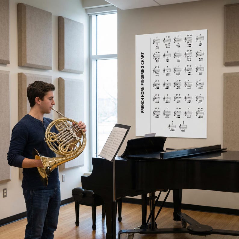 French Horn Fingering Chart | Printable PDF and PNG | Digital Download ...