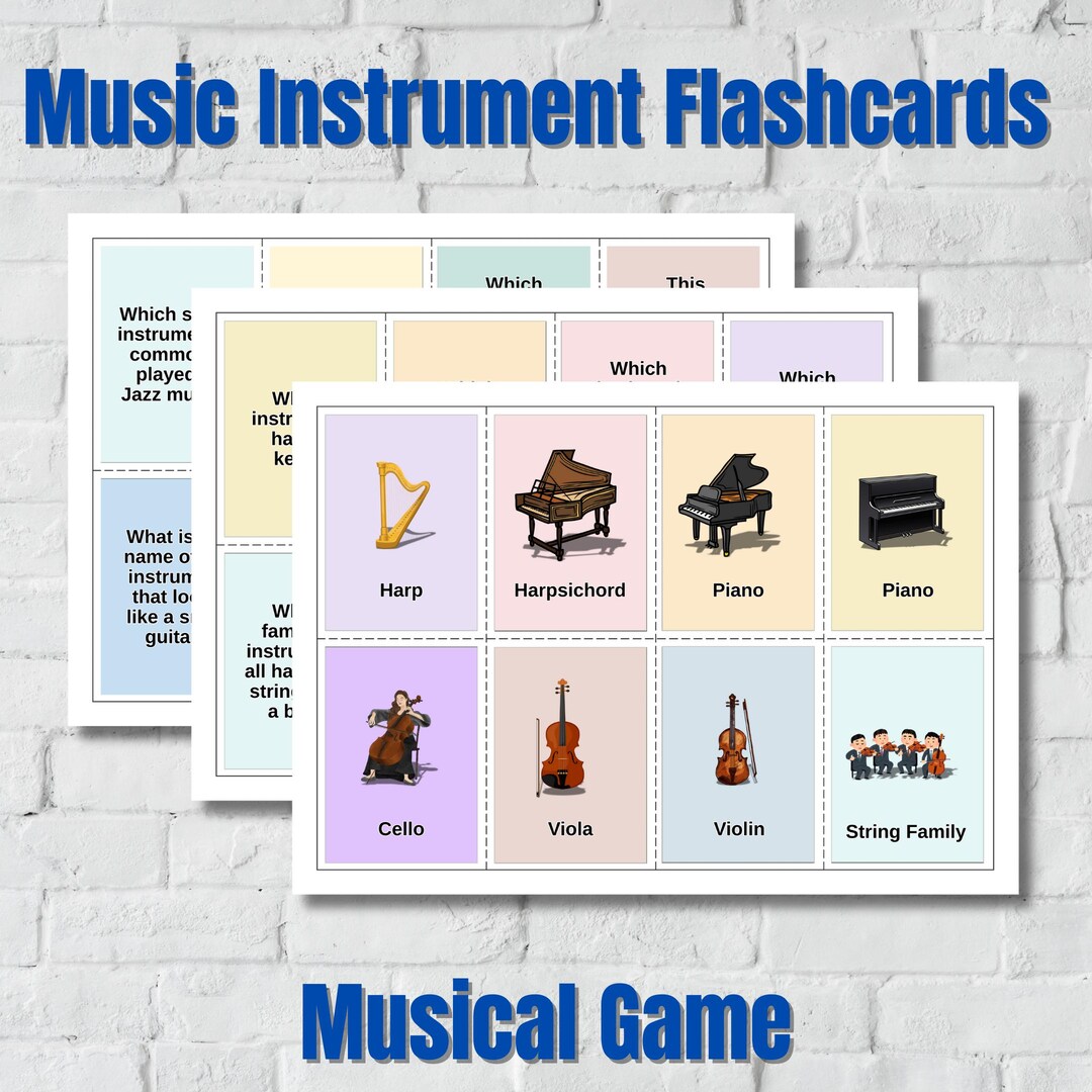 Music Instrument Flashcards Game | Learn 32 Instruments With Fun ...