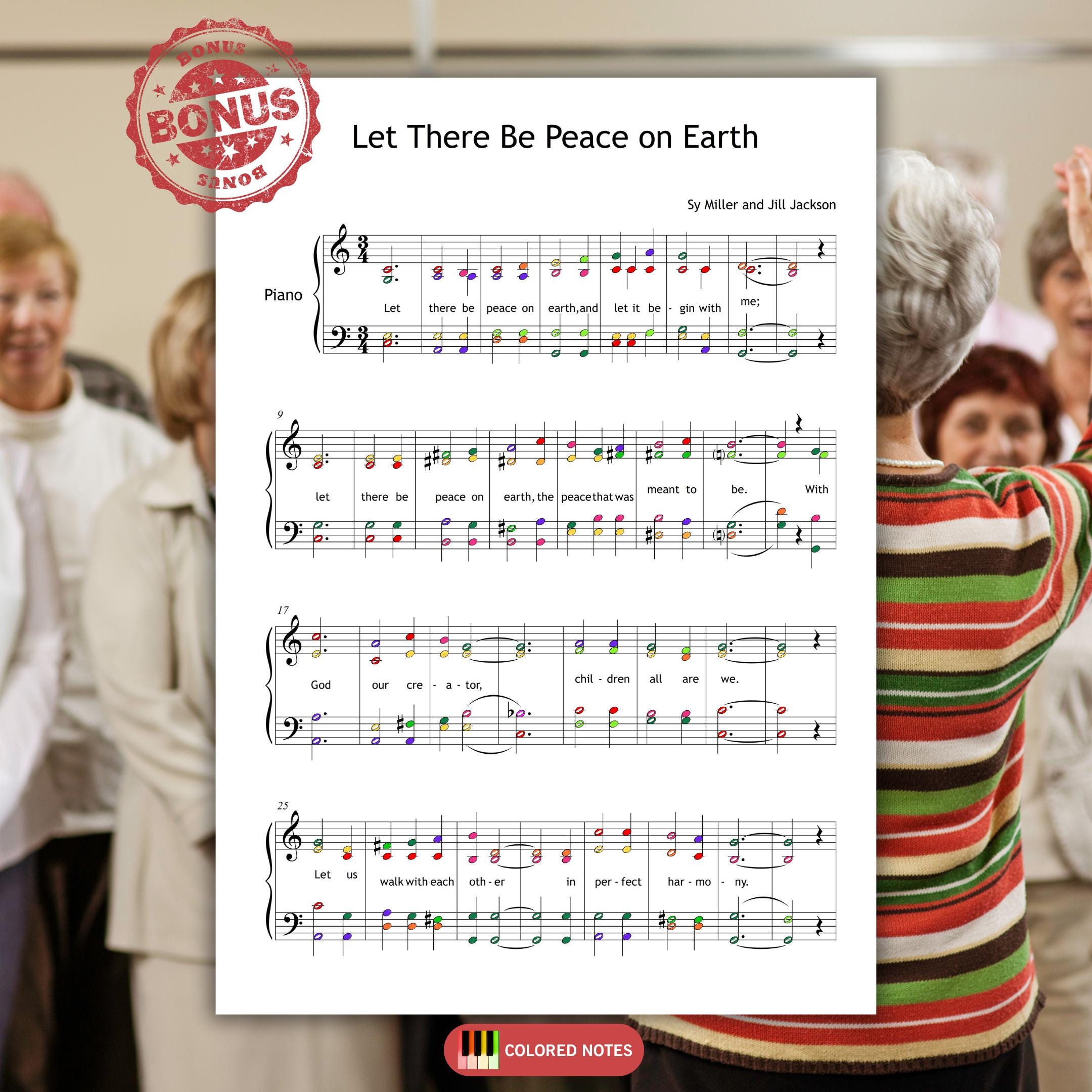 Let There Be Peace on Earth – Piano and Choir Sheet PDF | Sy Miller ...