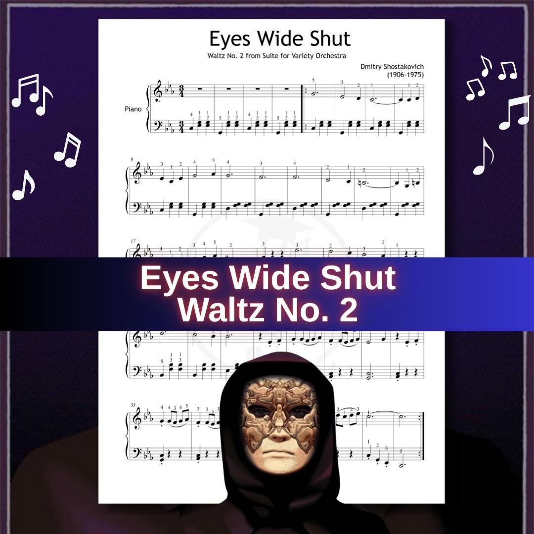 Waltz No. 2 - Eyes Wide Shut by Shostakovich | Simplified Piano Sheet ...