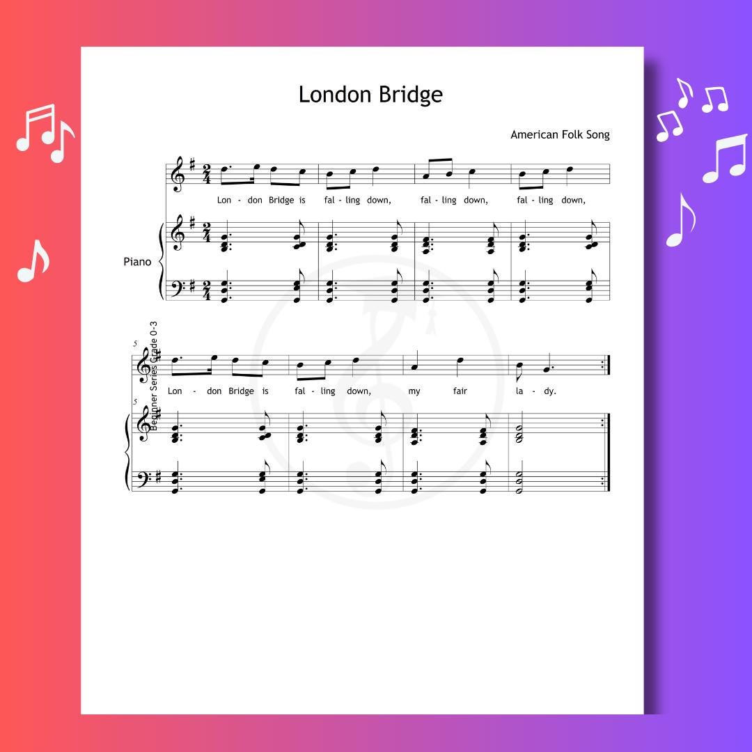 London Bridge Sheet Music | Piano, Voice and Easy Instrument Parts ...