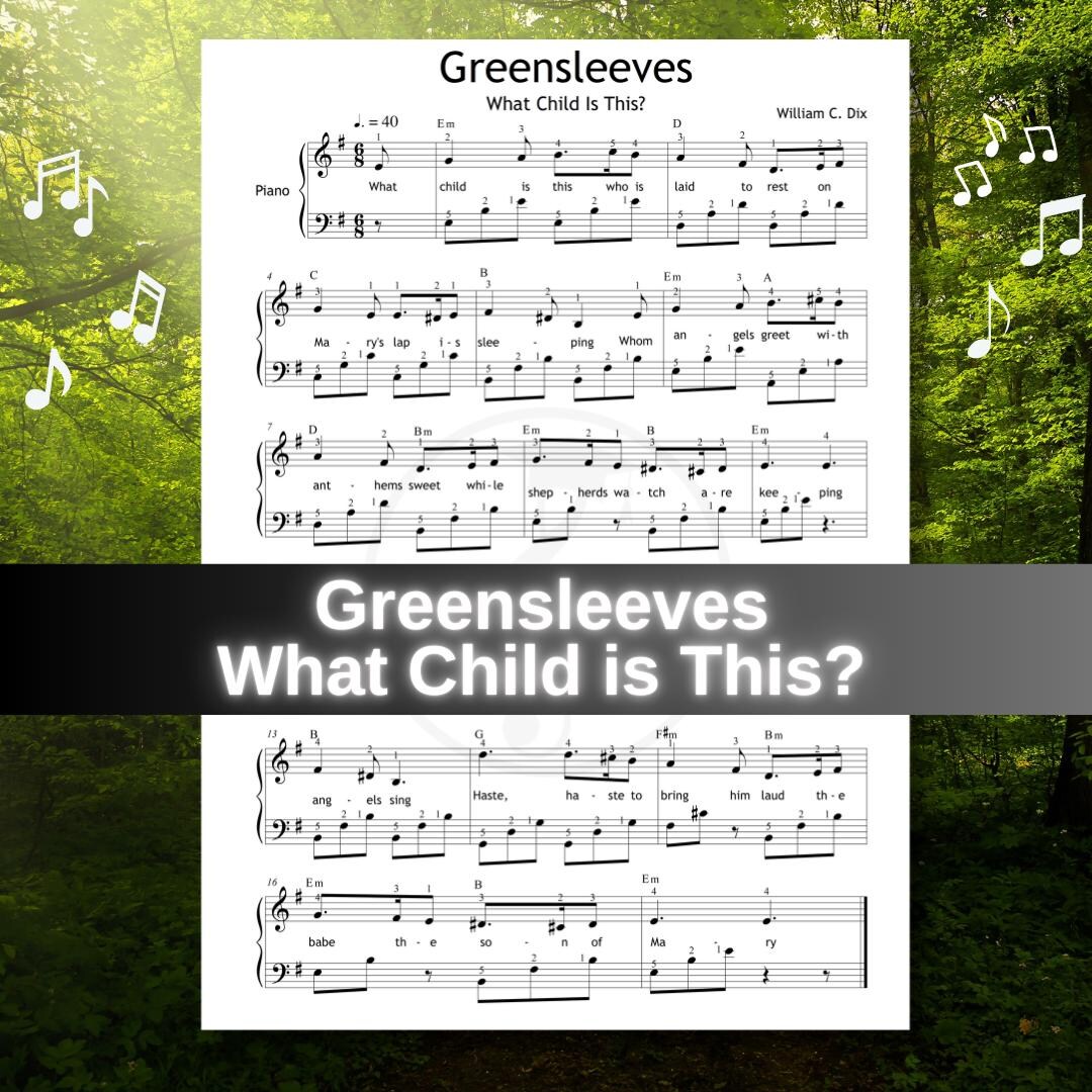 Greensleeves - What Child is This? - Grade 4 Piano Solo PDF With ...